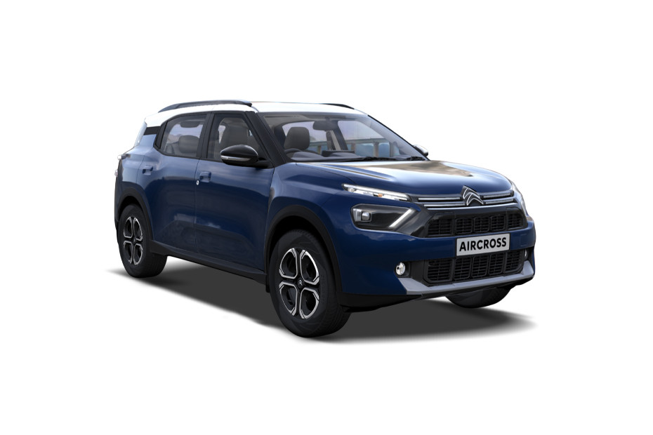 Citroen Aircross Cosmo Blue With Polar White Colour