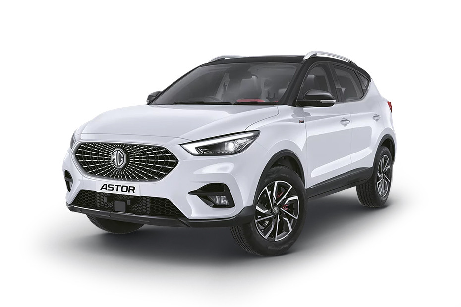 MG Astor White/black Roof Colour