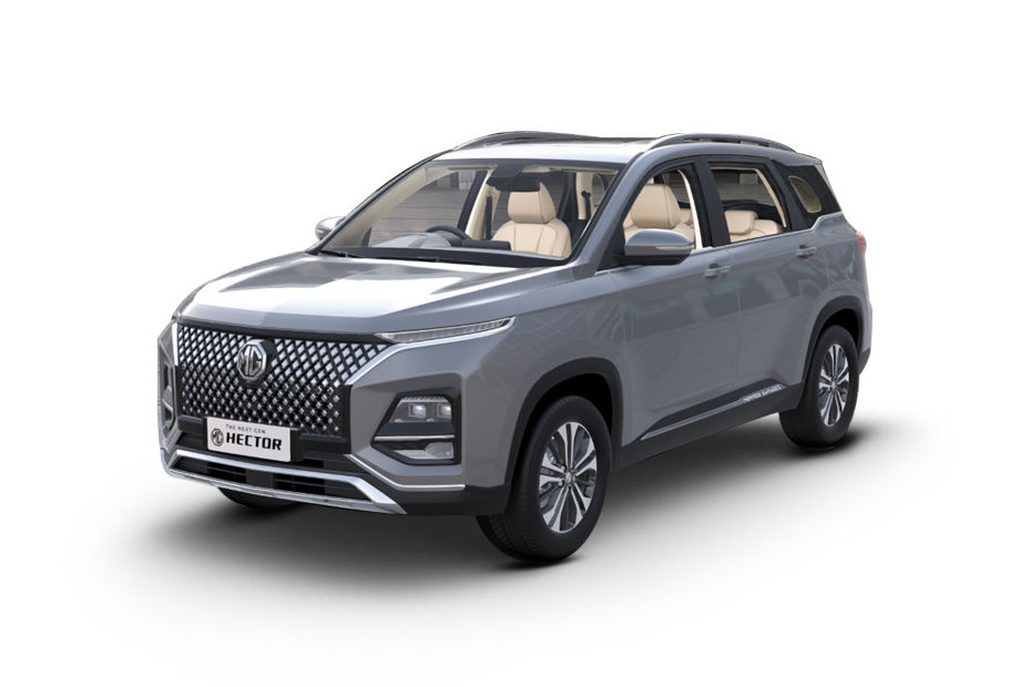 MG Hector Plus Aurora Silver Colour