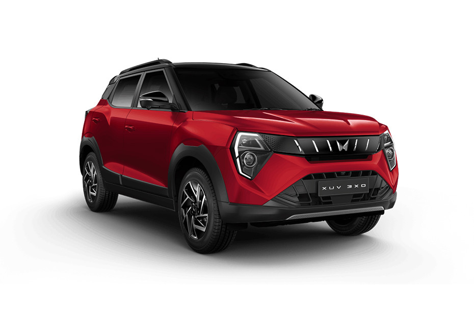 Mahindra XUV 3XO Tango Red Plus Stealth Black Colour